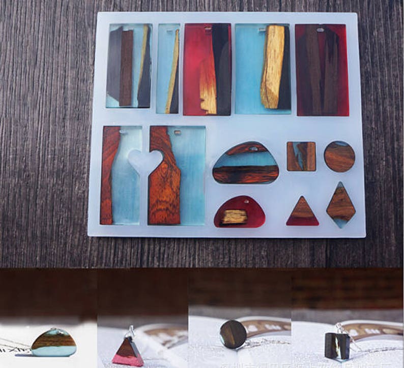 Rectangle Silicon Mold Resin Silicon Mold With Hanging Hole - Etsy