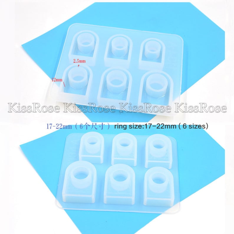 New Style Rectangular Top Ring Mold Silicone Mold Ring Resin Molds ...