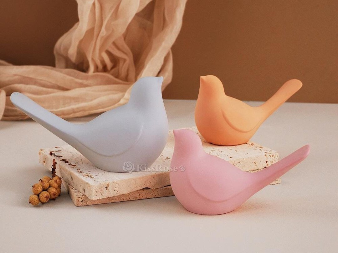 Simple Bird Silicone Mold-3d Bird Plaster/concrete Mold-bird Candle ...
