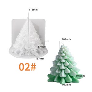 4 Styles Christmas Tree Candle Molds-pine Tree Silicone Mold-scented ...