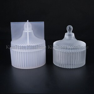 Round Stripe Resin Box Mold With Lid-jewelry Box Silicone Mold-diy ...
