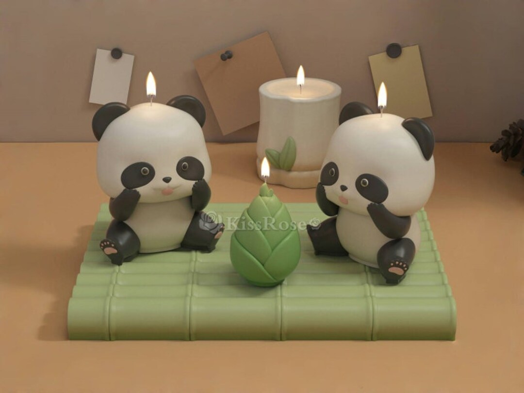 Cute Panda Silicone Mold-panda Candle Mold-bamboo Shoot Candle Mold ...