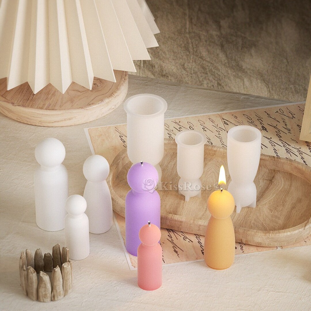 Simple Doll Silicone Mold-cute Family Candle Mold-scented Candle Mold ...