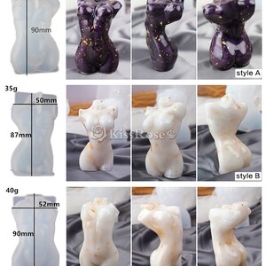 Silicone Woman Body Mold-3 Styles Female Body Resin Mold-woman Body ...