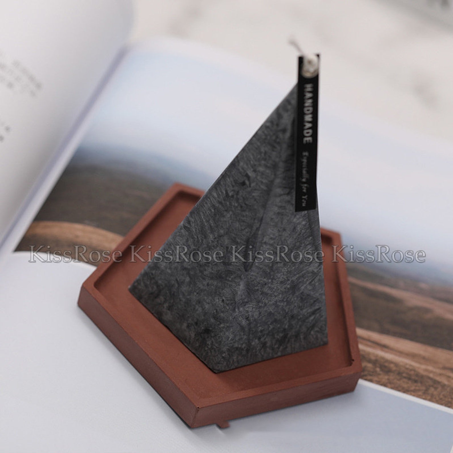 Pentagon Candlestick Plaster Mold Hexagon Candle Table Mat Mold ...