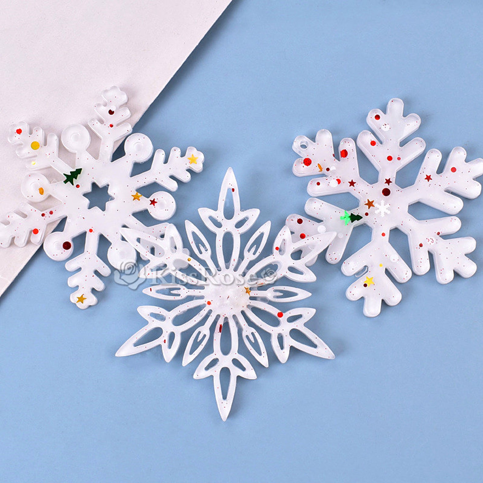 Silicone Snowflake Mold-snowflake Resin Molds-christmas Pendant Mold ...