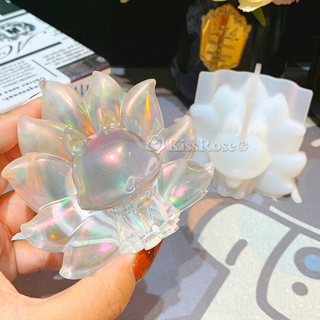 Cute Nine-tailed Fox Plaster Mold,fox Resin Mold,nine-tailed Fox ...