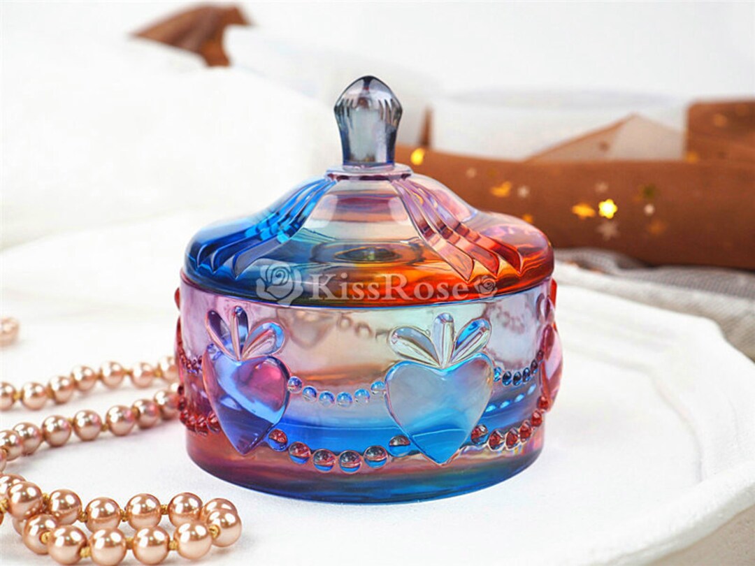 Creative Love Pattern Resin Box Mold With Lid-jewelry Box Silicone Mold ...