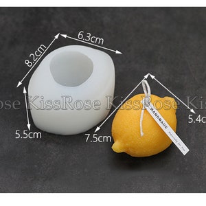 Kawaii Lemon Candle Mold Fruit Candle Silicone Molds for Candle Making ...
