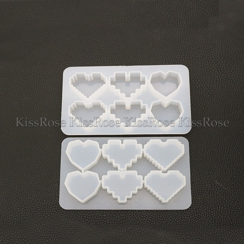 Minecraft Style Heart Silicone Mold Pixel Heart Shape Resin - Etsy