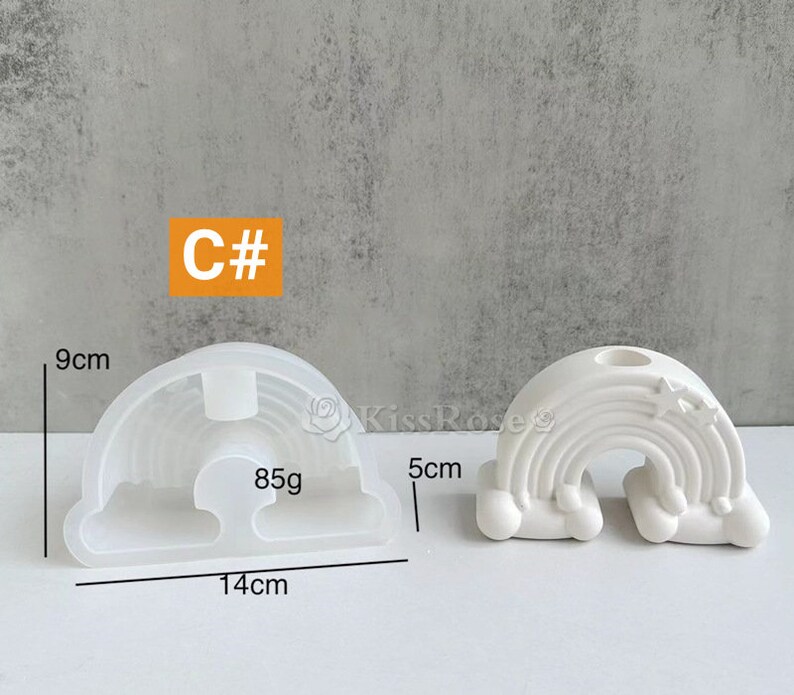Rainbow Candle Holder Mold-silicone Mold for Candle Holder Making-arch ...