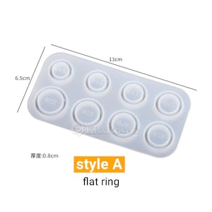 4 Styles Silicone Ring Molds-flat Ring Resin Mold-cat Ears/round Edge ...