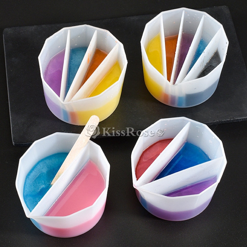 5 Colors Mixing Cup-multicolor Dispensing Cup-epoxy Resin Color Mixing ...