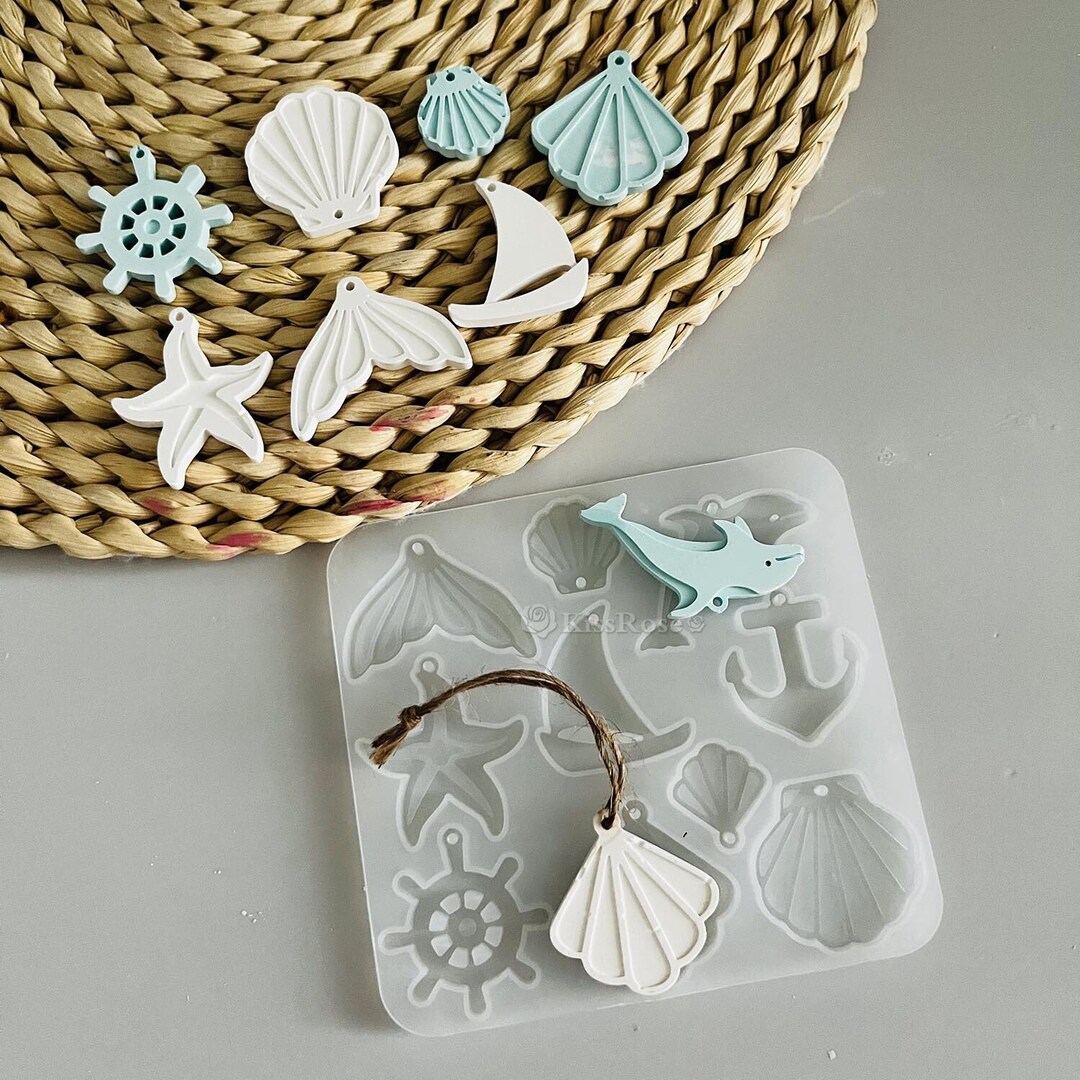 Marine Style Silicone Pendant Mold-shell Pendant Resin Mold-starfish ...
