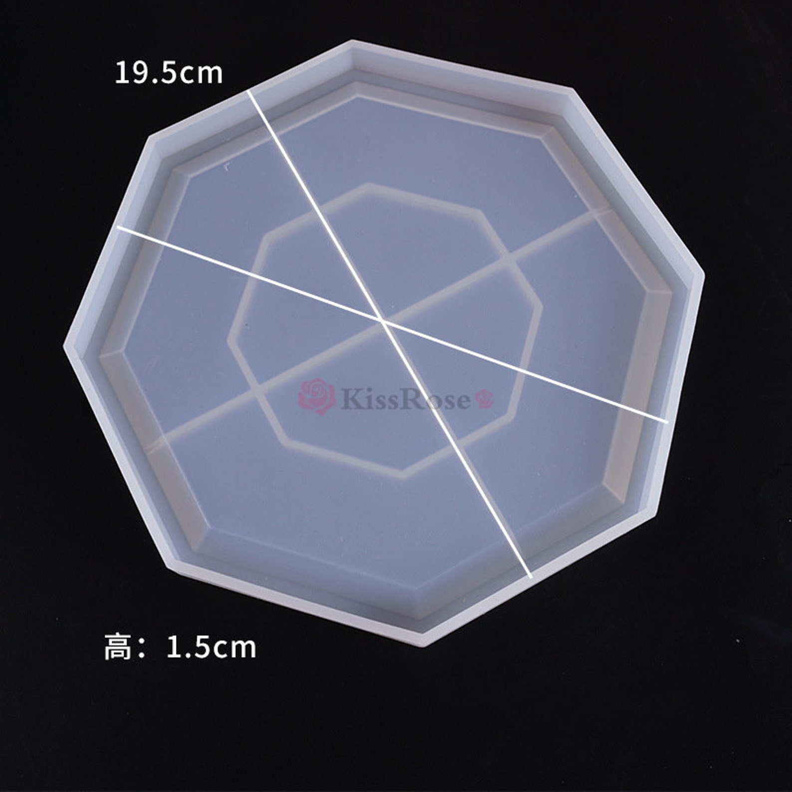 Big Size Octagon Silicone Dish Mold for Resin Craft-octagonal Plate ...