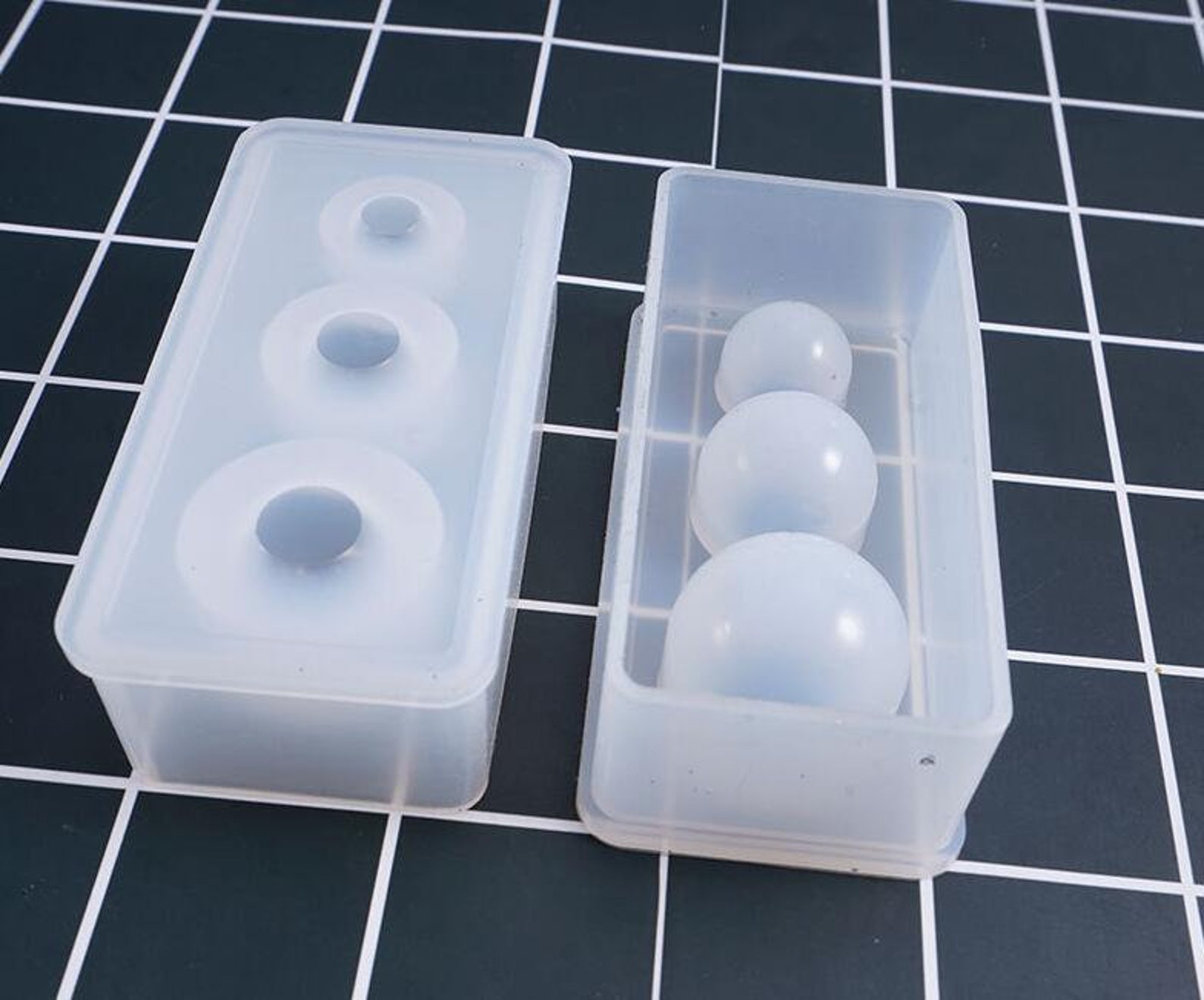 15mm,20mm,25mm Transparent Silicone Mold, Clear Resin Mould, Sphere ...