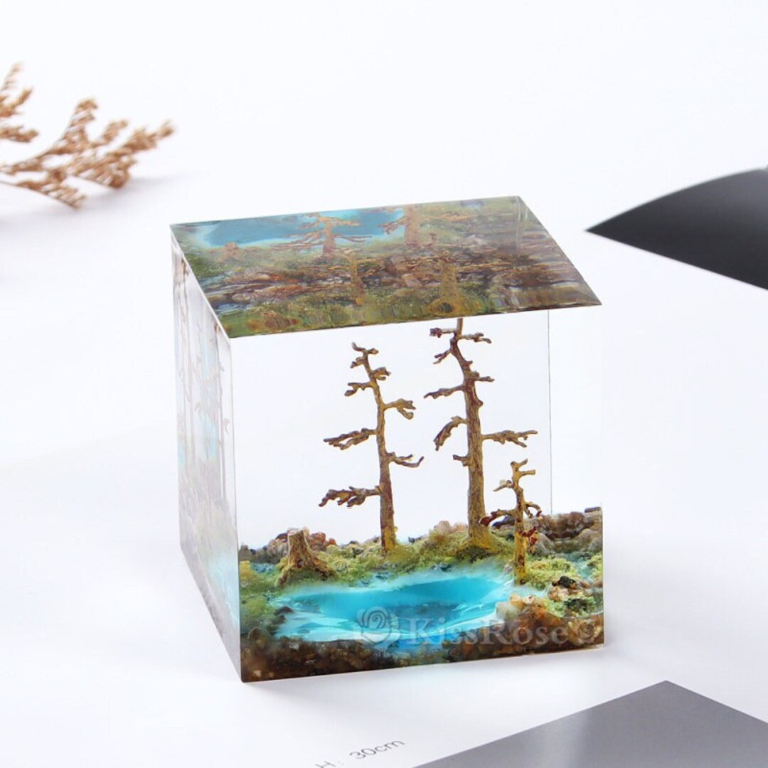 80mm Cube Silicone Mold-large Resin Cube Mold-miniature Landscape/plant ...