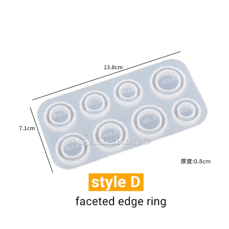 4 Styles Silicone Ring Molds-flat Ring Resin Mold-cat Ears/round Edge ...