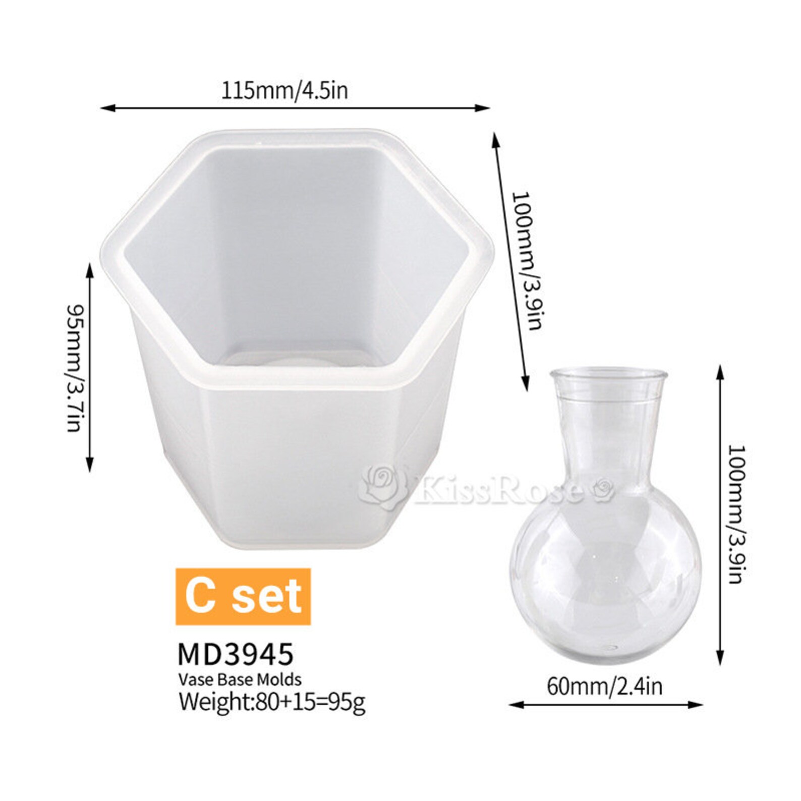 Creative Round Bottom Flask Vase Base Silicone Mold-epoxy Resin Vase ...