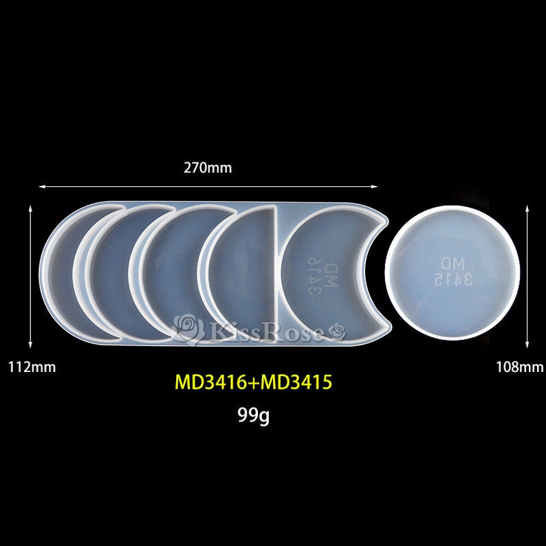 Crescent Moon Silicone Mold for Resin Craft-new Moon Shape Resin Molds ...