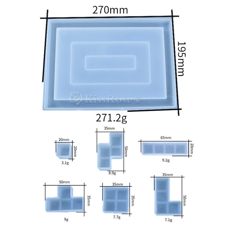 Creative Tetris Silicone Mold for Resin Craft-epoxy Resin Molds for ...