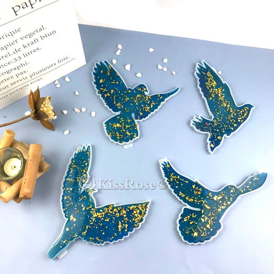Flying Birds Silicone Coaster Mold-creative Birds Table Mat Resin Molds ...