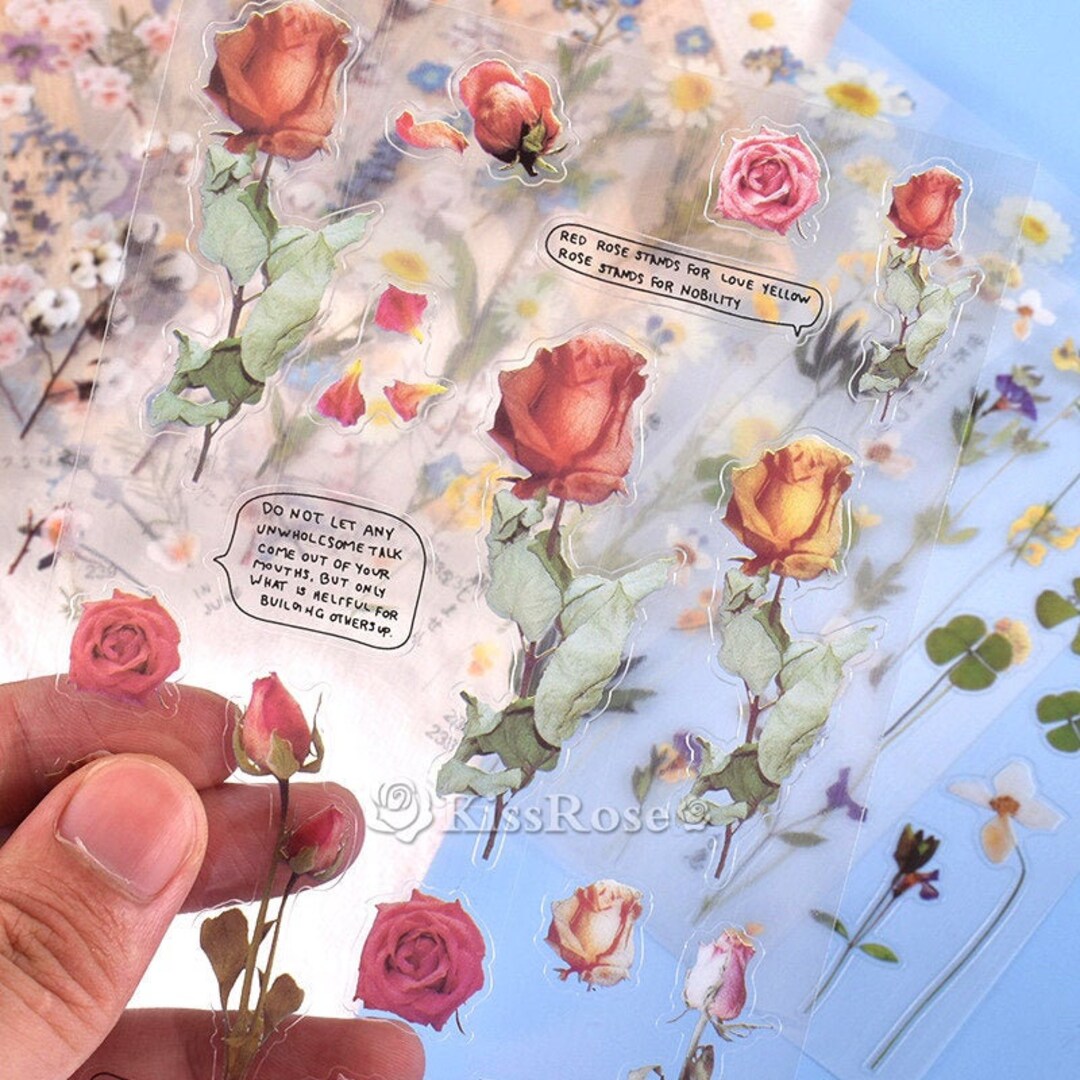 Flower Series Stickers-decoration Stickers-epoxy Resin Material ...