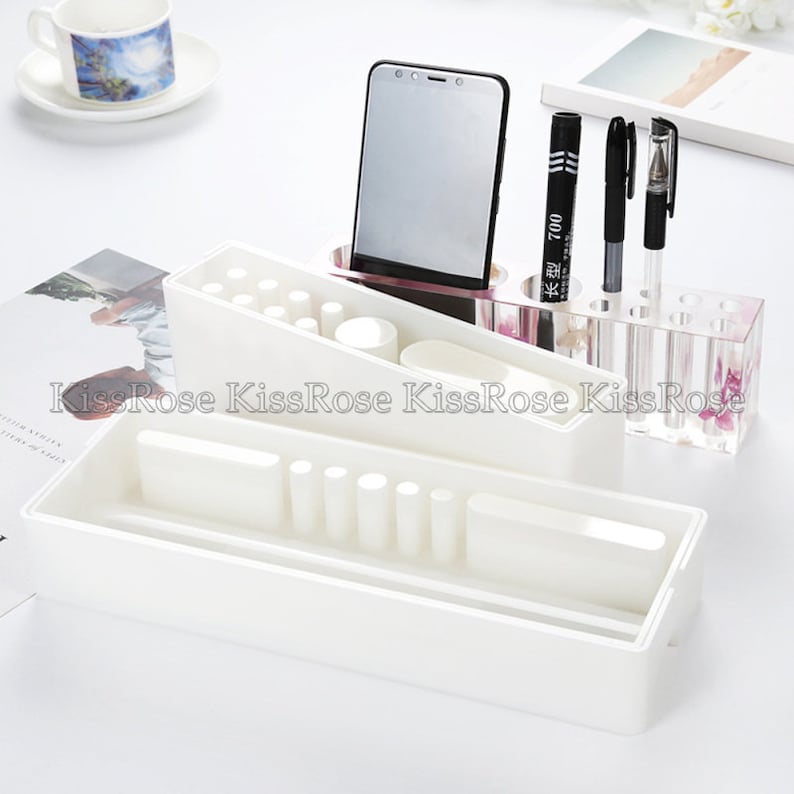 Penholder Silicone Mold Pen Holder Resin Molds Pen Container Mould ...
