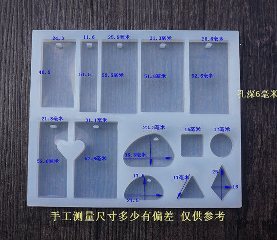 Rectangle Silicon Mold Resin Silicon Mold With Hanging Hole - Etsy