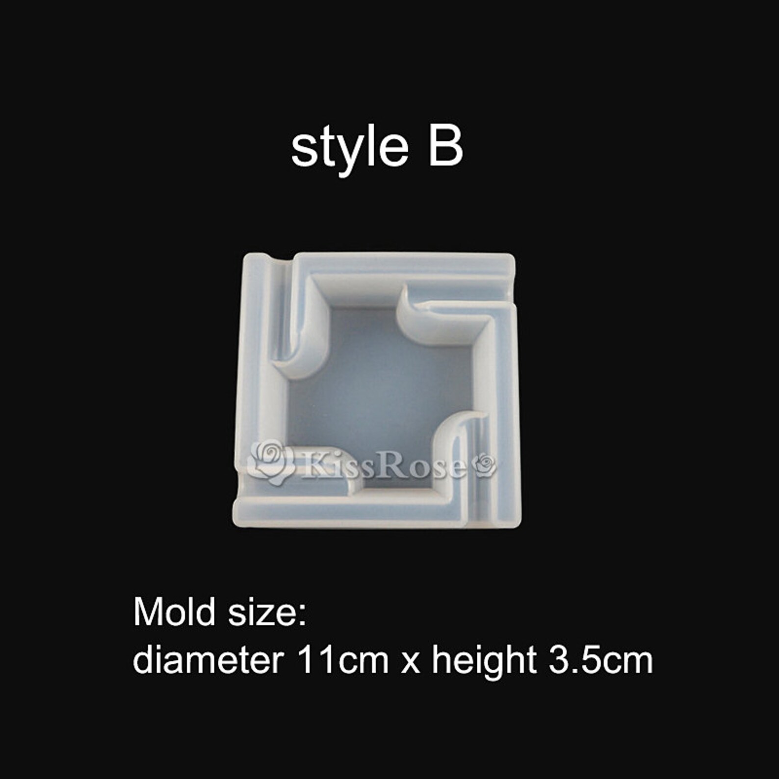 2 Styles Ashtray Resin Mold-square Silicone Ashtray Mold-round Resin ...