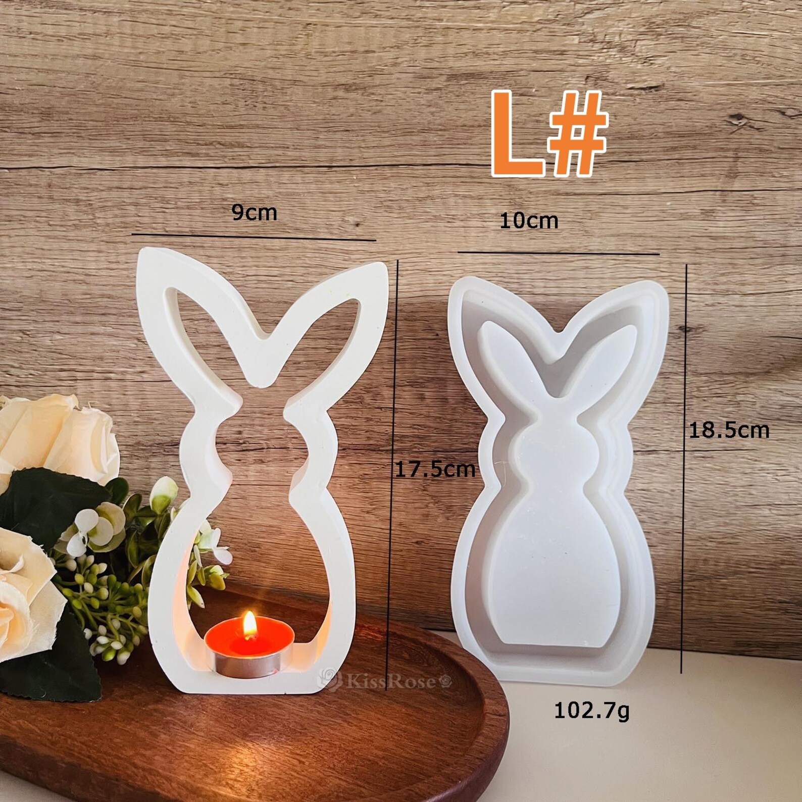 Hollow Bunny Silicone Mold-easter Bunny Ornament Mold-gypsum/concrete ...