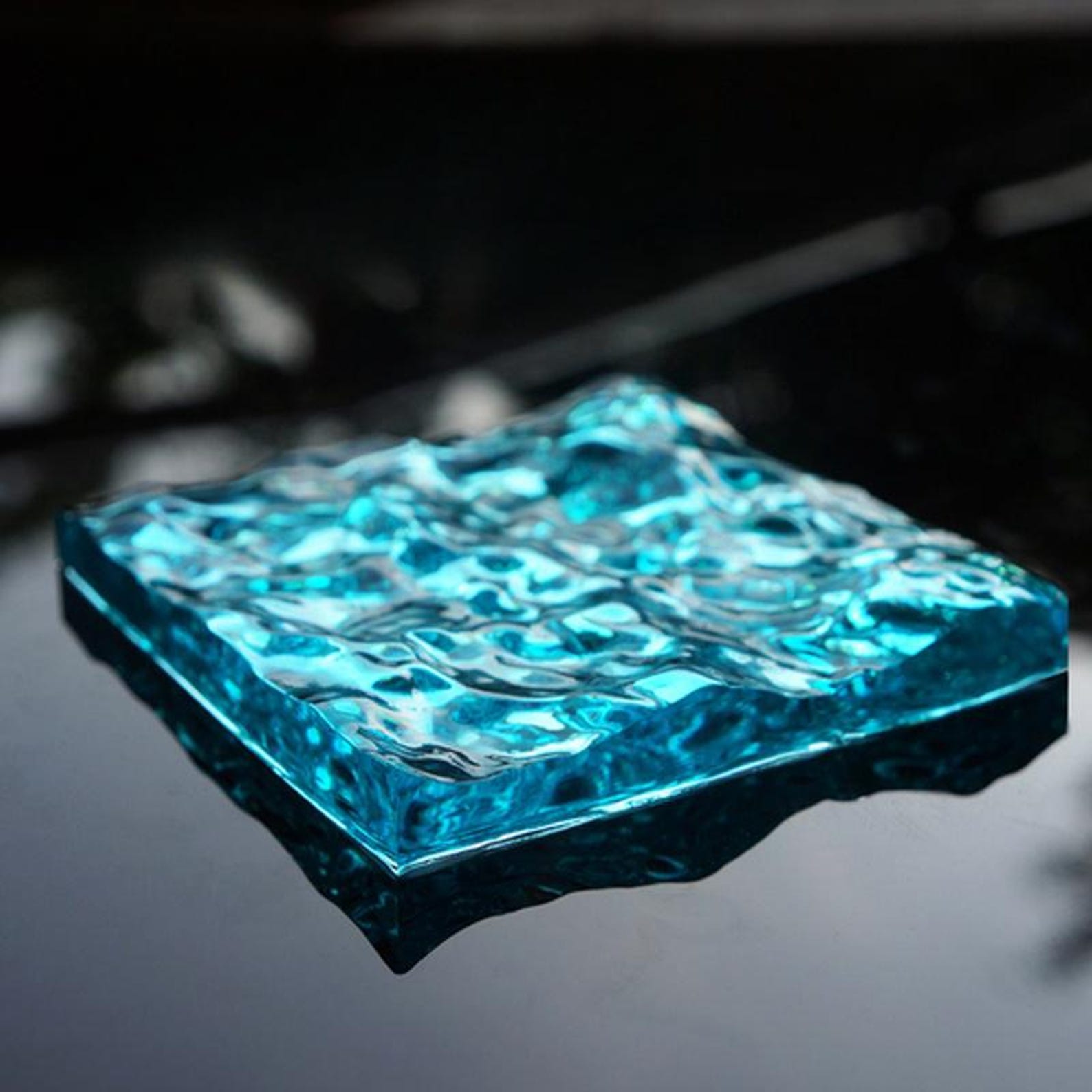 Water Ripple Silicone Mold-square Water Ripple Coaster Mold-wave Tray ...