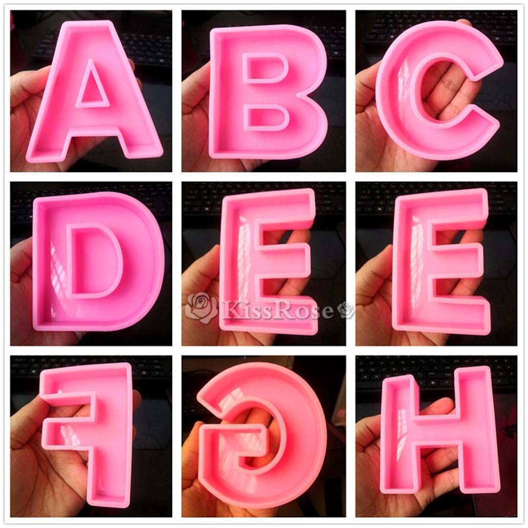 4 Inch Alphabet Resin Mold-large Uppercase Letter Silicone Mold-a to Z ...