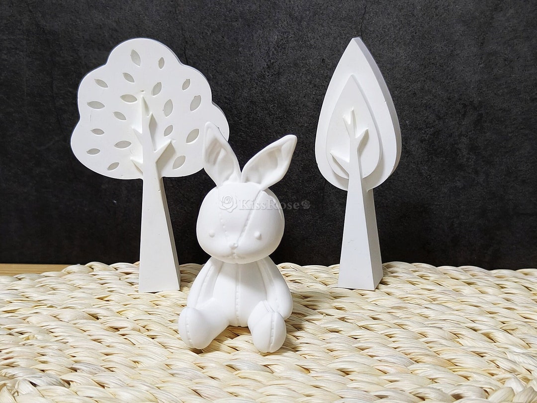 Doll Rabbit Silicone Mold-cute Rabbit Resin Mold-forest Rabbit Mold ...