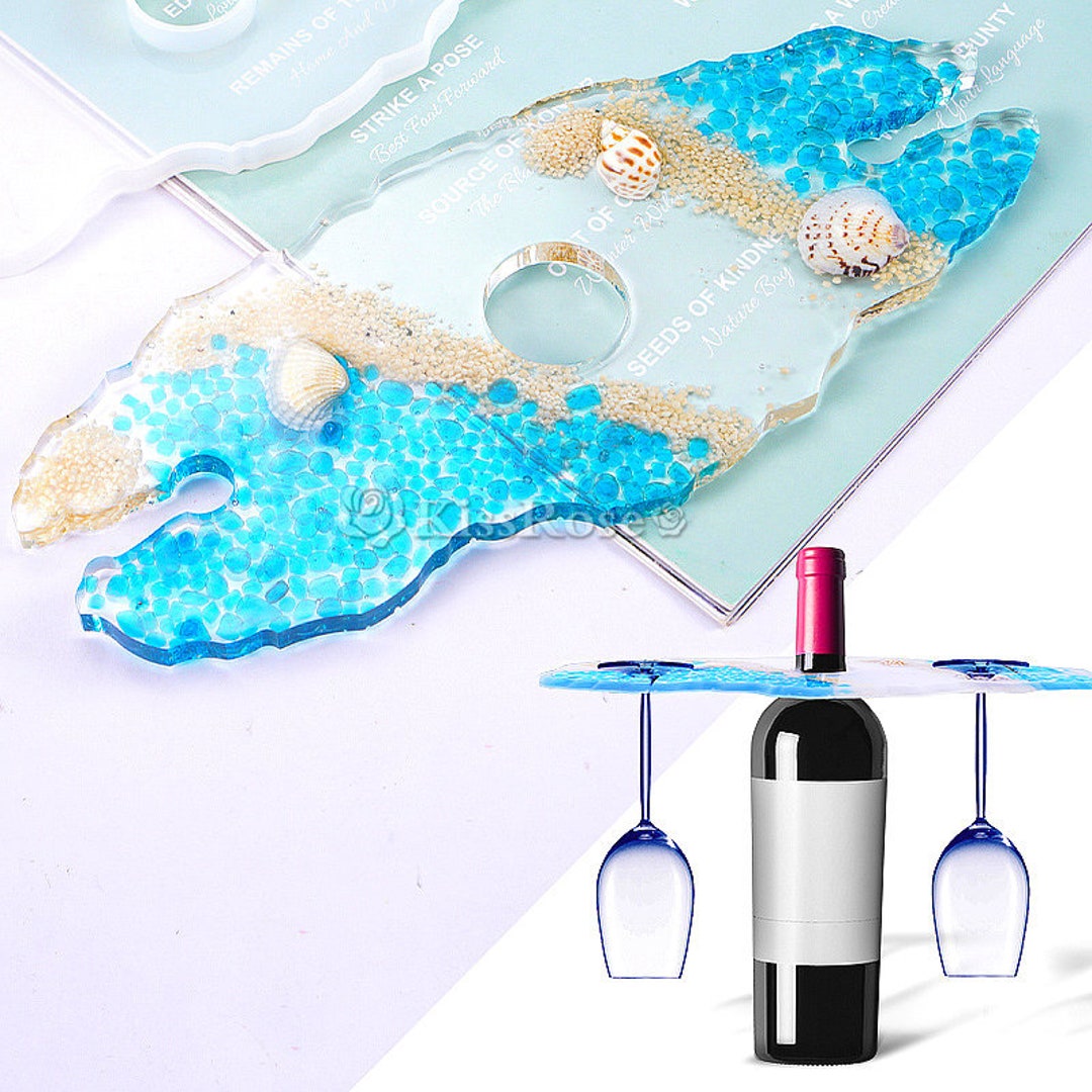 2 Styles Silicone Wine Rack Mold-irregular Wine Glass Rack Resin Molds ...