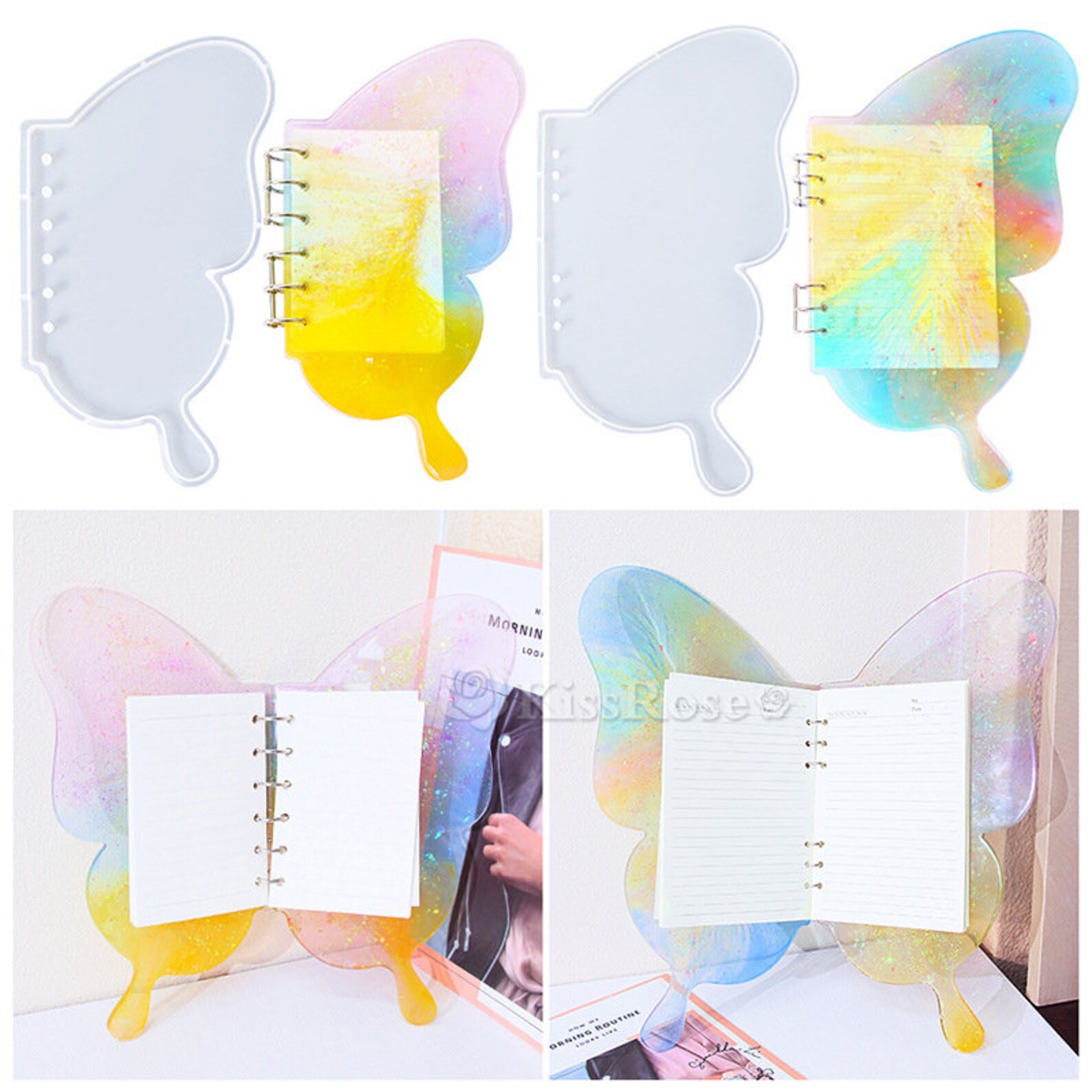 Large Butterfly Notebook Resin Mold-silicone Notebook Mold-silicone ...