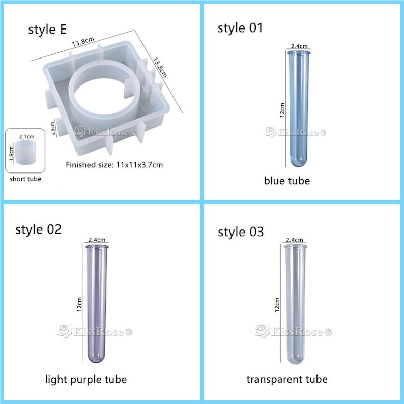 Creative Test Tube Silicone Vase Mold-hexagon Heart Vase Resin | Etsy