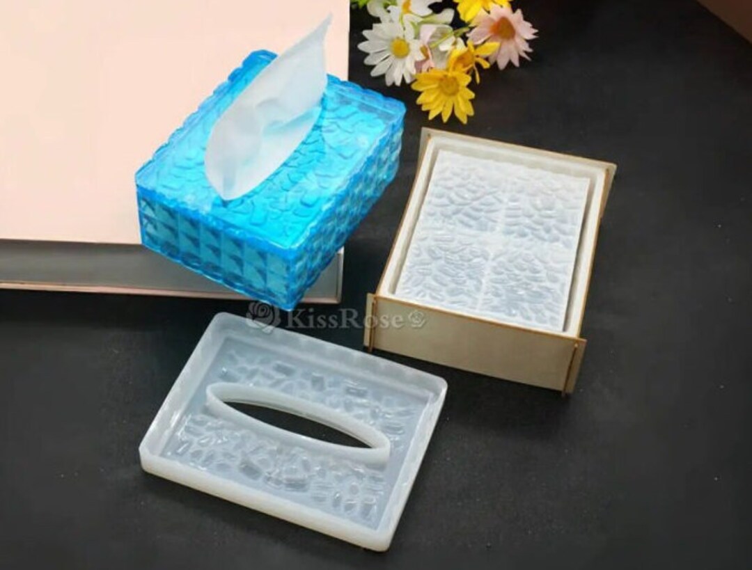 Faceted Tissue Box Silicone Mold-tissue Holder Resin Mold-tissue Box ...