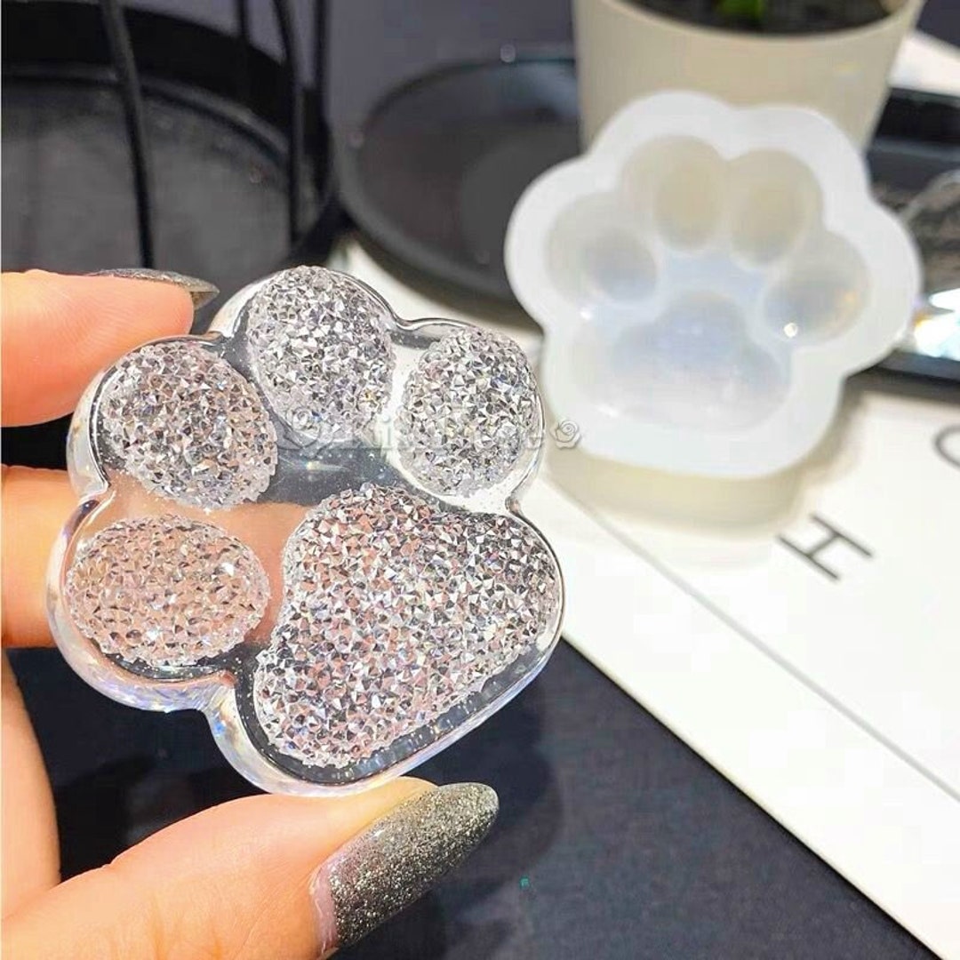 Diamond Surface Cat Paw Mold-shiny Glossy Cat Paw Mold-epoxy Resin Cat ...