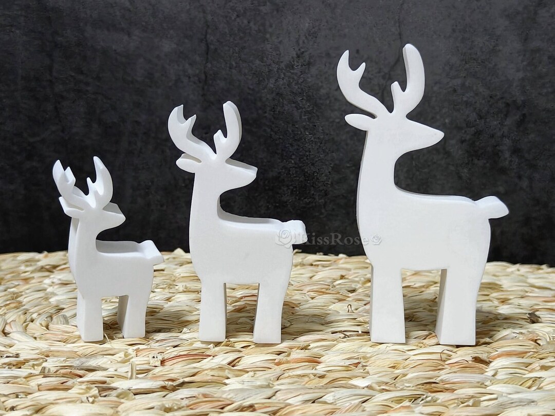 3 Size Elk Silicone Mold-cute Reindeer Resin Molds-simple Elk Candle ...