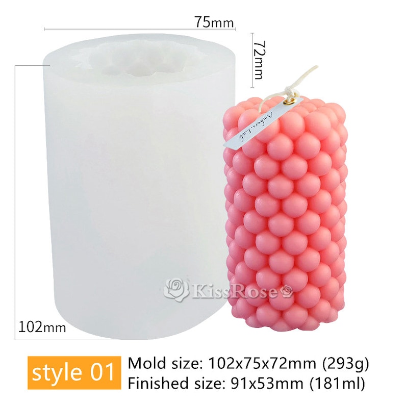 Creative Cylinder Bubble Candle Mold-magic Sphere Candle - Etsy