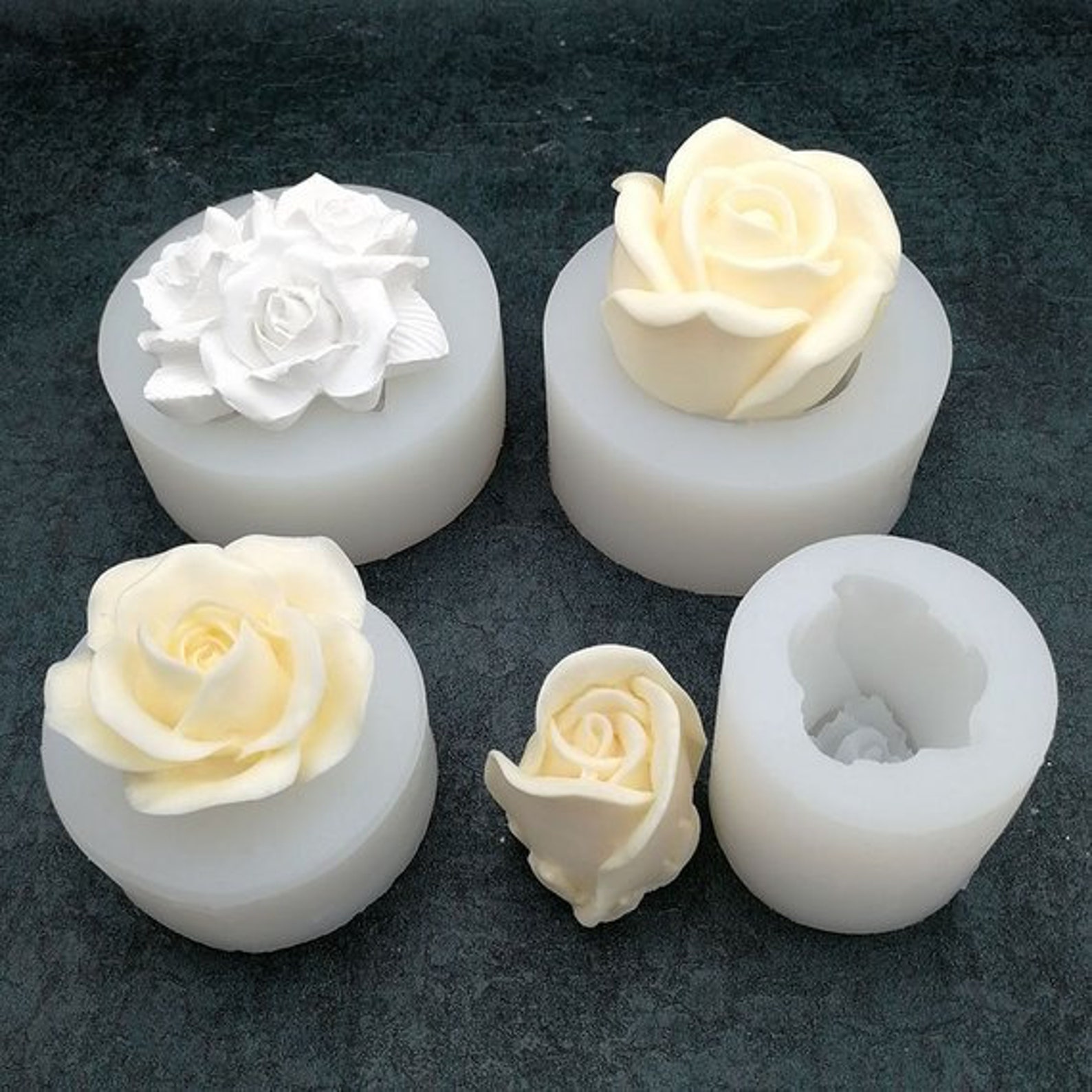 Flower Silicon Mold Rose Silicone Mold Amethyst Crystal - Etsy