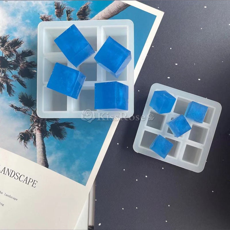 9 Grids Square Silicone Mold-square Resin Mold-flower and Plant ...