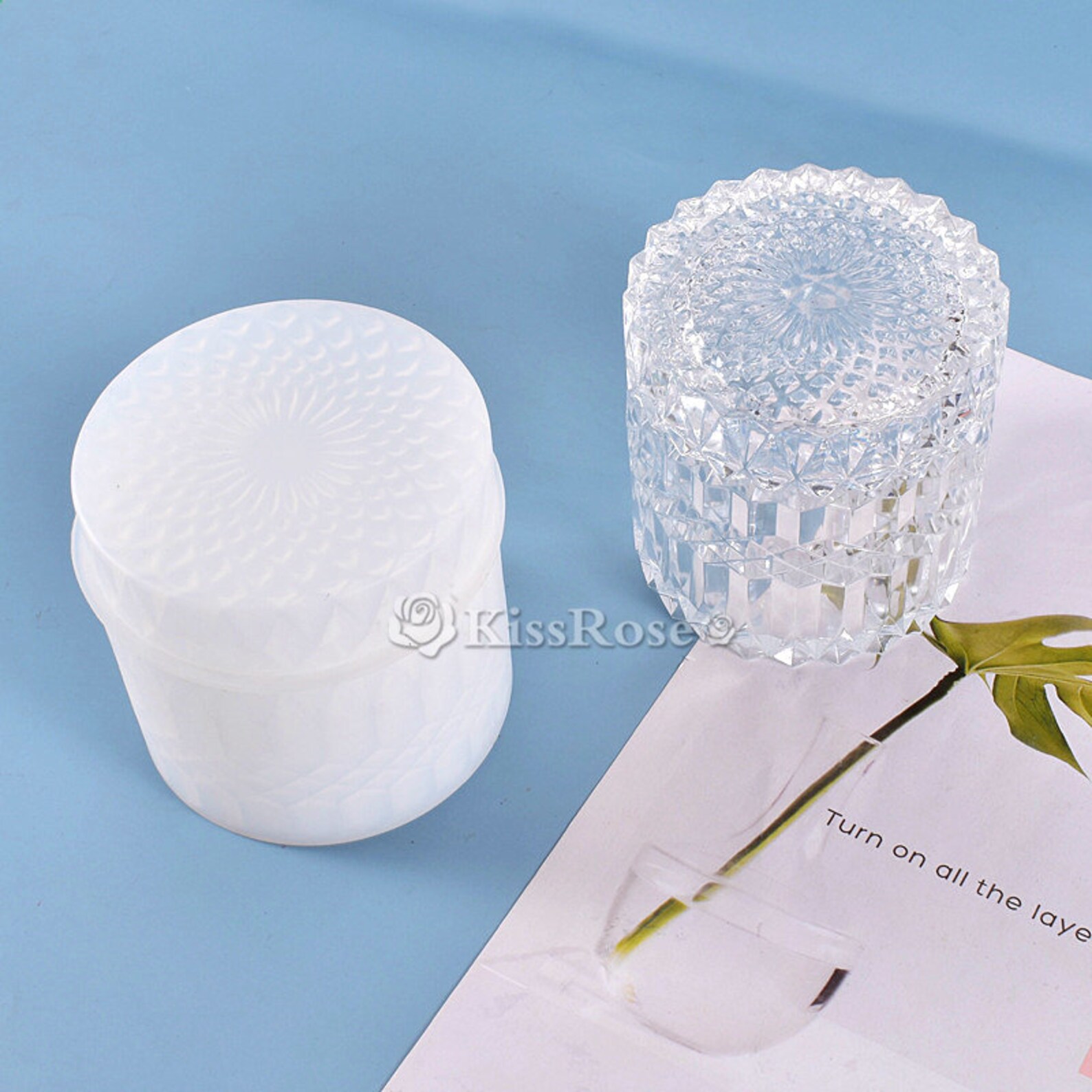 Crystal Box Silicone Mold-storage Box Resin Mold-storage Jar Mold ...