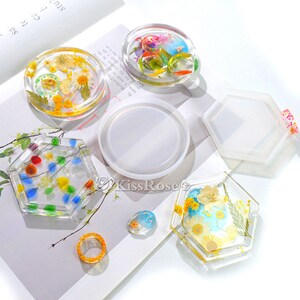 Hexagon Silicone Tray Mold-round Plate Resin Molds-silicone - Etsy