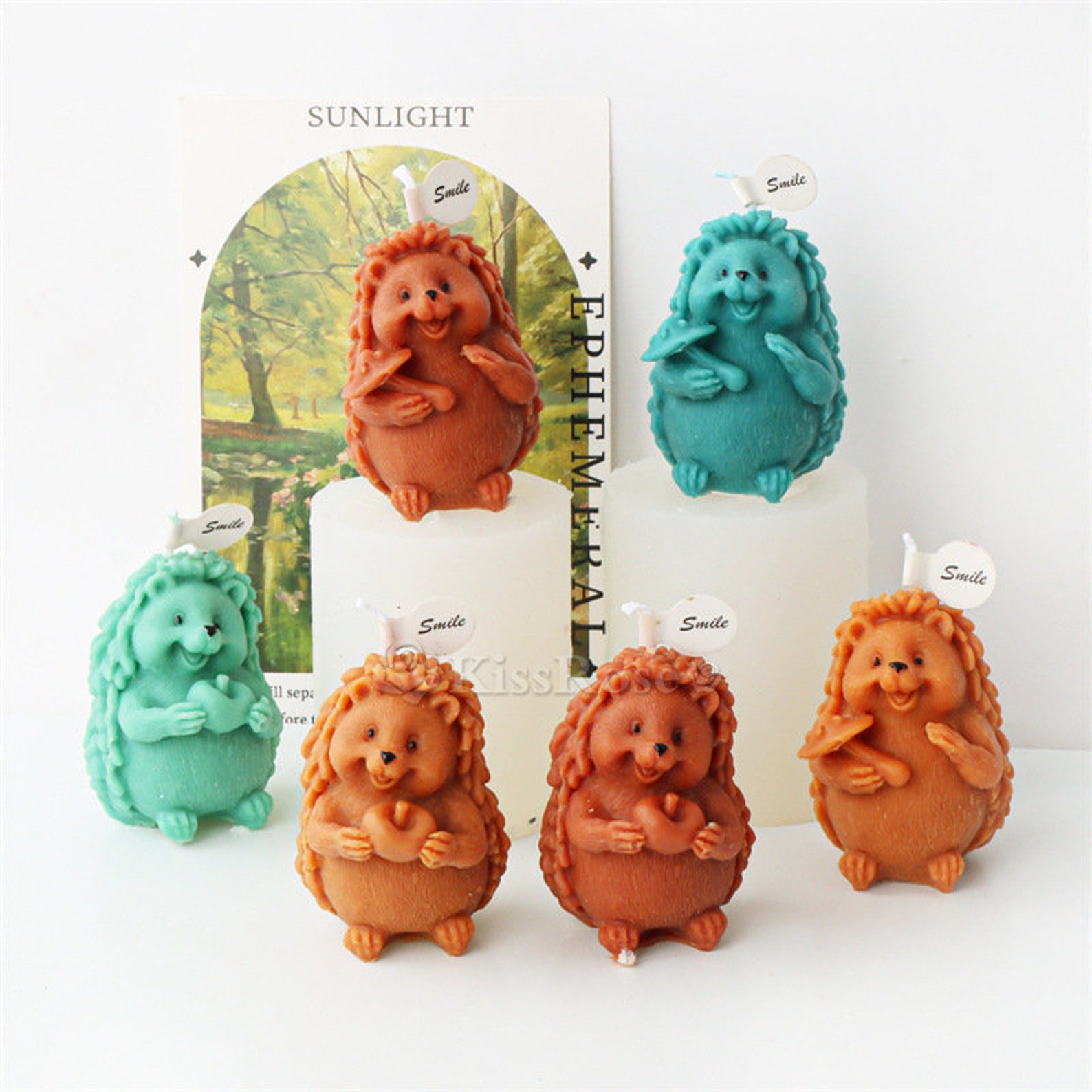 Cute Hedgehog Resin Mold-hedgehog Silicone Candle Mold-scented Candle ...