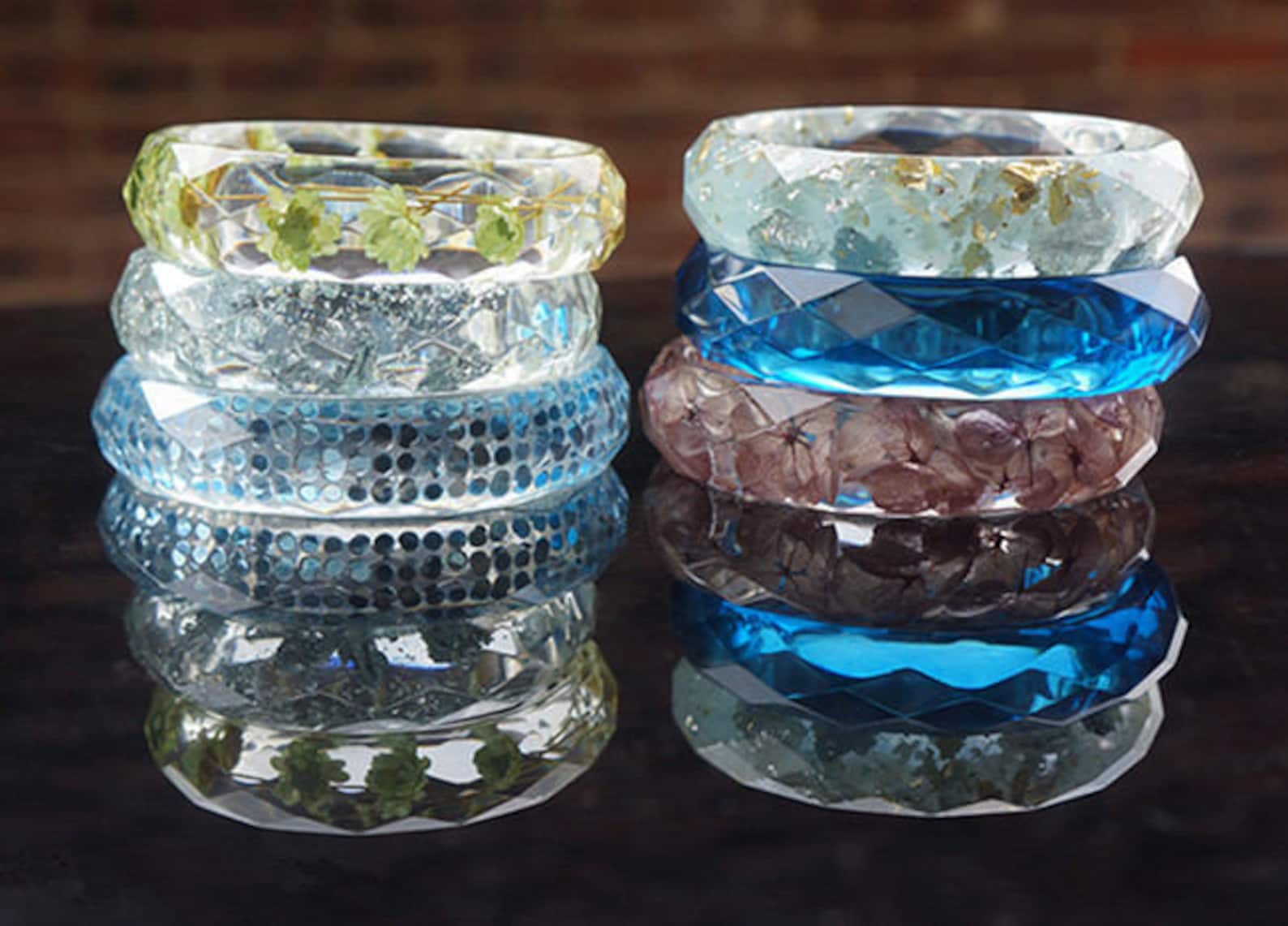 Silicone Bracelet Mold - Wide Flexible Resin Bangle Molds - Rhombic ...