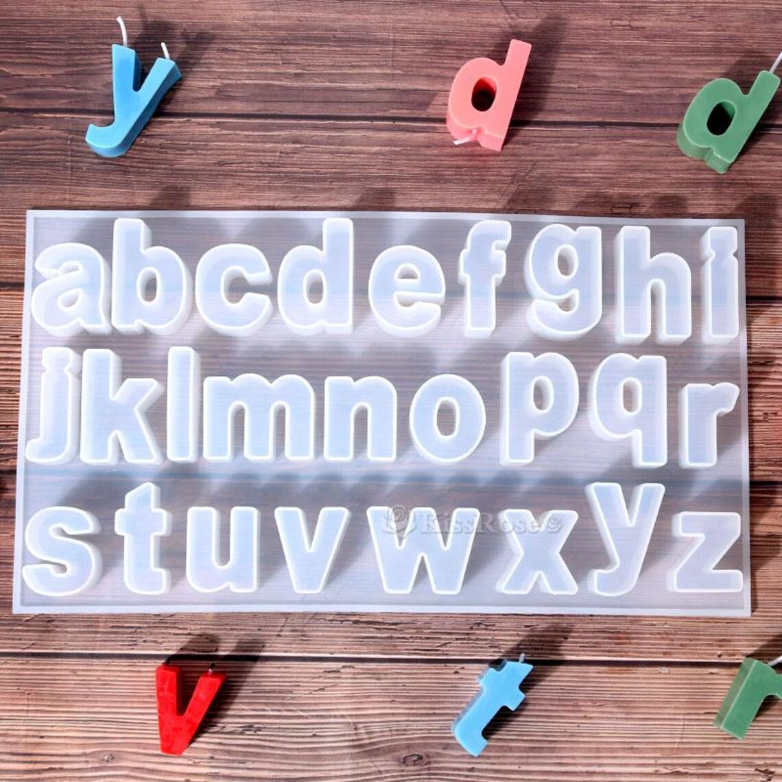Uppercase English Alphabet Silicone Mold-26 Lower Case Letters Resin ...