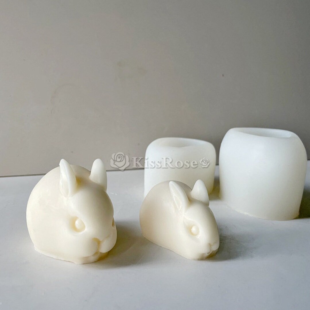 Kawaii Rabbit Candle Mold-silicone Rabbit Mold-rabbit Plaster Mold-cute ...