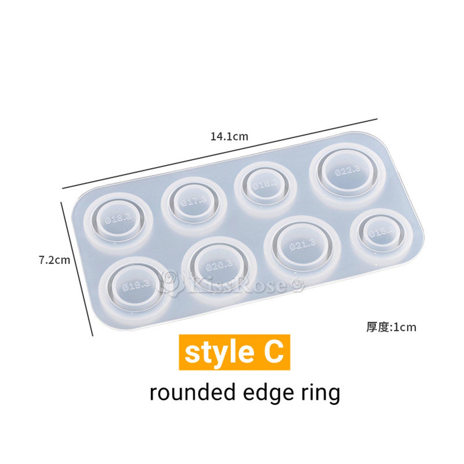 4 Styles Silicone Ring Molds-flat Ring Resin Mold-cat Ears/round Edge ...